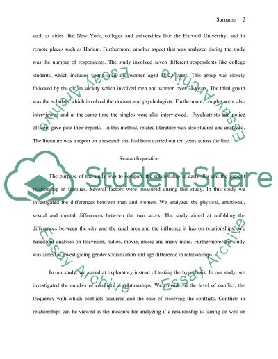 Male Female Relationships Research Paper Example Topics And Well