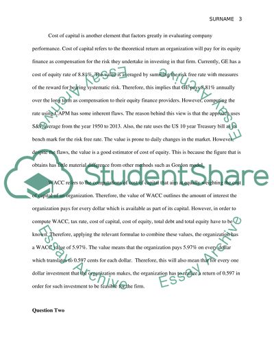 Estimation Of The Weight Of Capital Assignment Example Topics And Well Written Essays 500 Words 