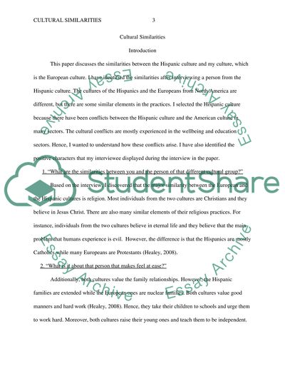 Cultural Similarities Essay Example | Topics and Well Written Essays ... Cultural Similarities Essay Example | Topics and Well Written Essays ...