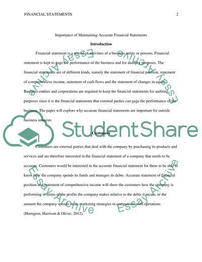 Importance Of Maintaining Accurate Financial Statements Research Paper importance-of-maintaining-accurate-financial-statements-research-paper