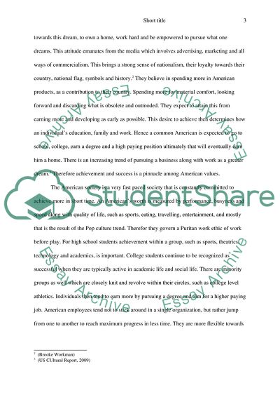 Dominant American Values Research Paper Example Topics And Well