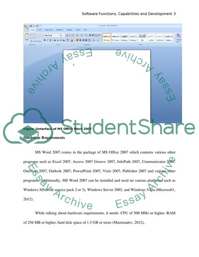 Software Functions Capabilities And Development Research Paper