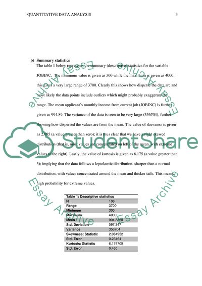 Quantitative Data Analysis Assignment Example | Topics and Well Written ... Quantitative Data Analysis Assignment Example | Topics and Well Written ...