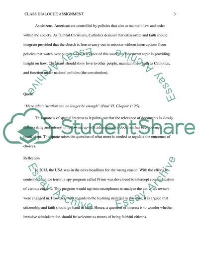 Class Dialogue Assignment Example Topics And Well Written Essays 250 Words 3