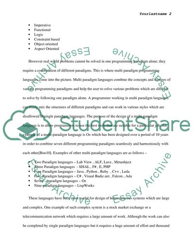 Multi-Paradigm Programming Languages Essay Example | Topics and Well ... Multi-Paradigm Programming Languages Essay Example | Topics and Well ...
