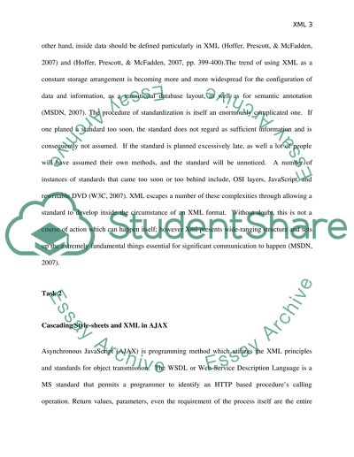 Efficient Xml Extensible Markup Language And Ajax Essay