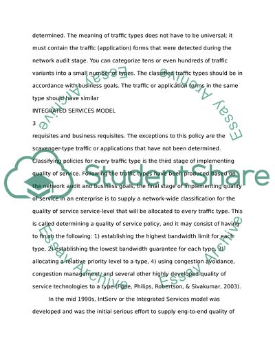 Choose a method of implementing QoS Research Paper