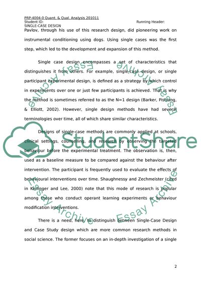 Single Case Design Essay Example Topics And Well Written Essays 500 
