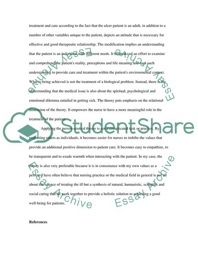 Integrating a Theory into Nursing Practice Essay Integrating a Theory into Nursing Practice Essay