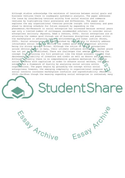 Social Enterprise Entrepreneurship And Transformation Literature Review Example Topics And social-enterprise-entrepreneurship-and-transformation-literature-review-example-topics-and