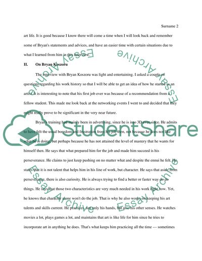 Informational Interview Assignment Example Topics And Well Written 
