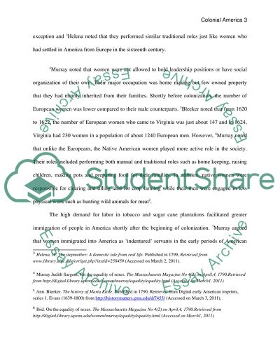 Role Of Women In Colonial America Essay Example Topics And Well
