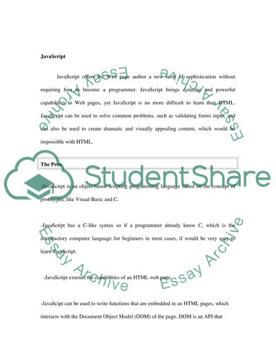 The Pros And Cons Of Different Scripting Languages Essay