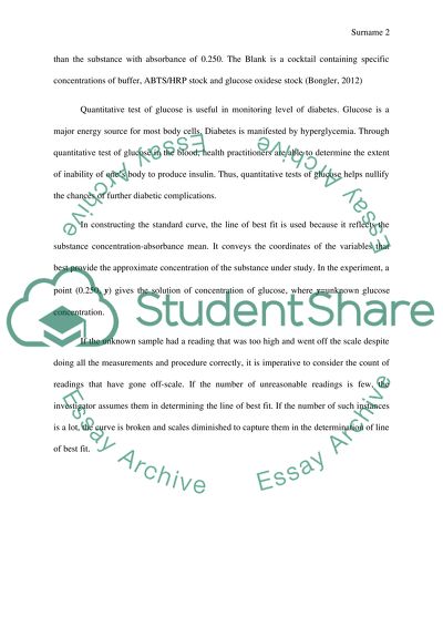 Quantitative Analysis of a Glucose Solution Essay Quantitative Analysis of a Glucose Solution Essay