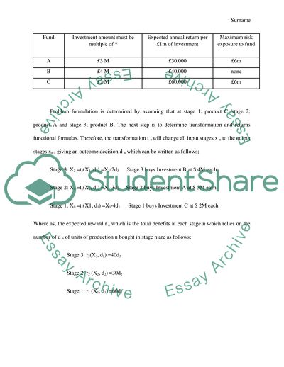 Dynamic Programming Resource Allocation Assignment 1 8182