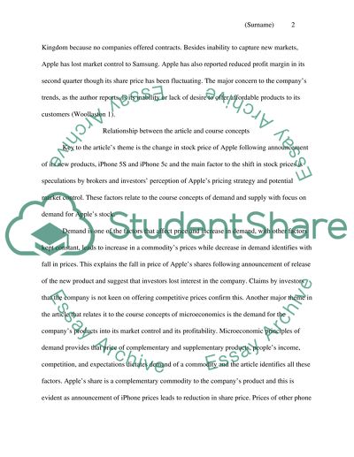 Microeconomics Article Summary Assignment Essay Example Topics And Well Written Essays 750 Words