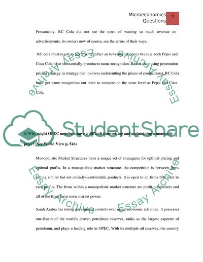 Microeconomic Questions Assignment Example | Topics and Well Written ... Microeconomic Questions Assignment Example | Topics and Well Written ...
