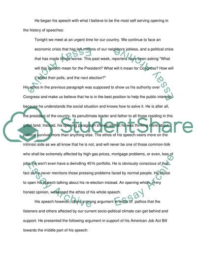 Critique Of A Political Speech Essay Example Topics And Well Written 