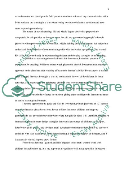PGCE Primary Teaching Personal Statement Example Topics And Well 